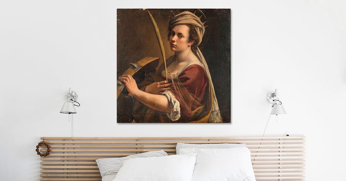 Selbstbildnis als Heilige Katharina von Alexandria, Artemisia Gentileschi ArtFrame, Leinwand ...